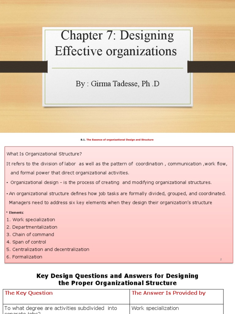 Organizational design | PDF | Organizational Structure | Job Satisfaction