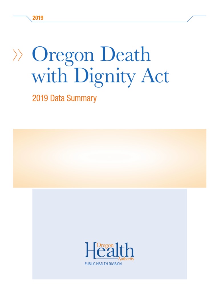 Oregon Death With Dignity Act: 2019 Data Summary | PDF | Medical ...