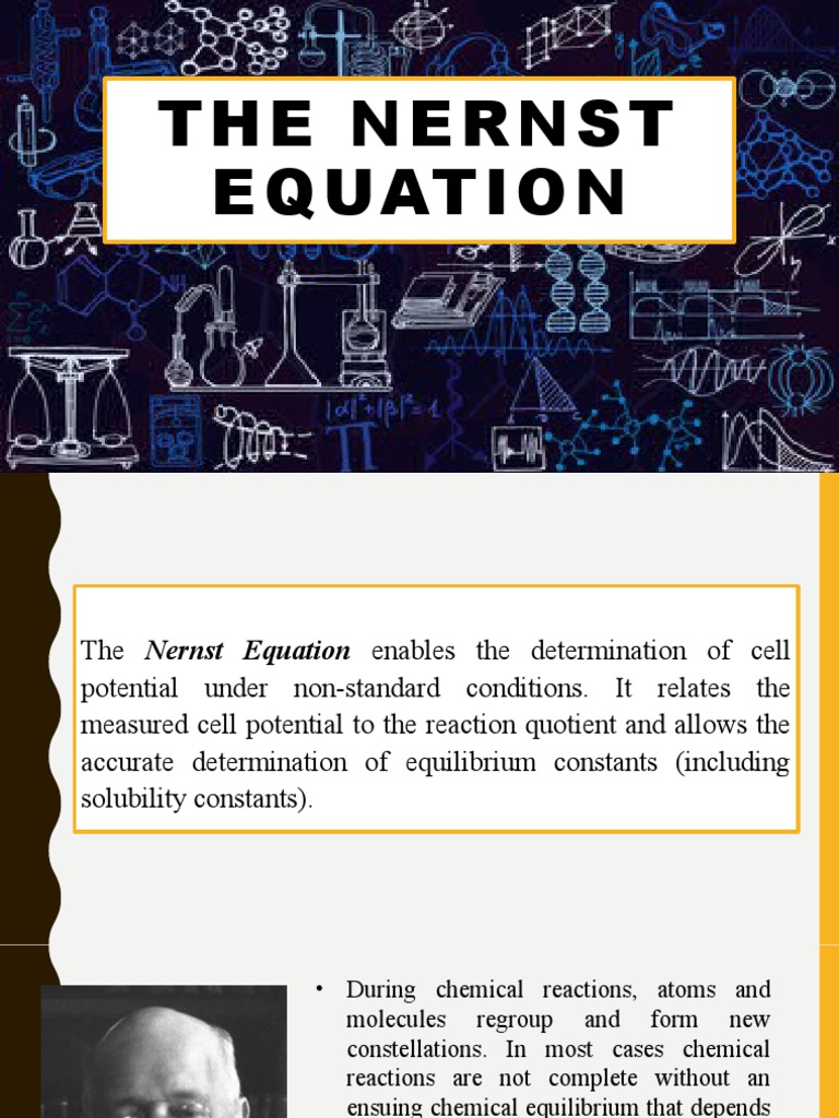 The Nerst Equation | PDF