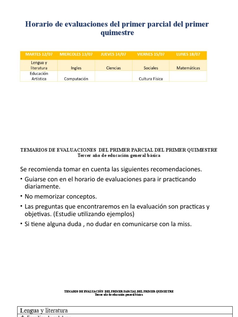 Temario de EvaluaciÓn Del Primer Parcial-6251657225896 | PDF