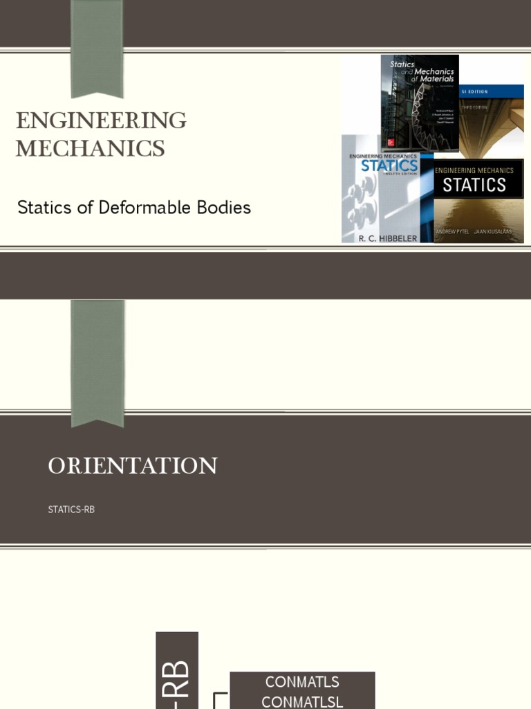 Engineering Mechanics: Statics of Deformable Bodies | PDF | Force ...