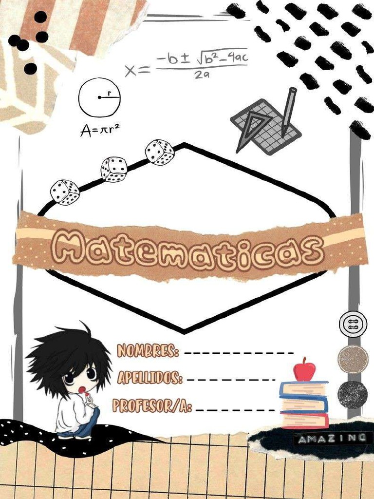 Carátula de Matemáticas | PDF