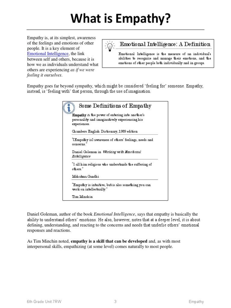 What Is Empathy 1 | PDF | Empathy | Compassion