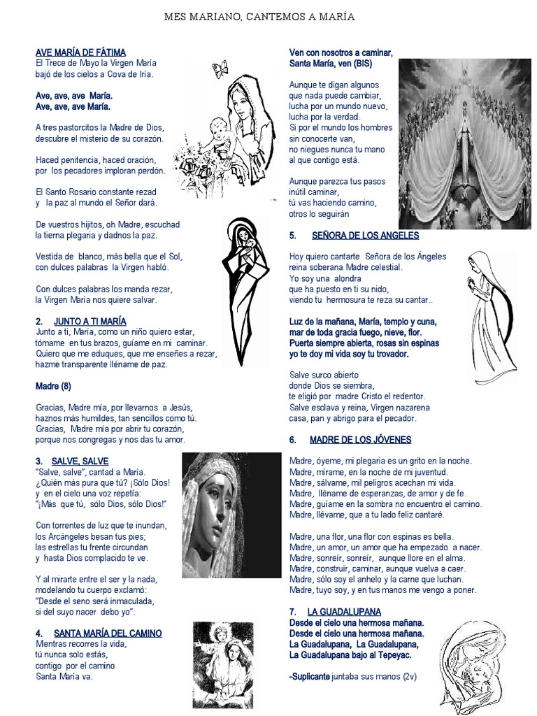 Cantos Marianos | PDF | María, madre de Jesús | Oración