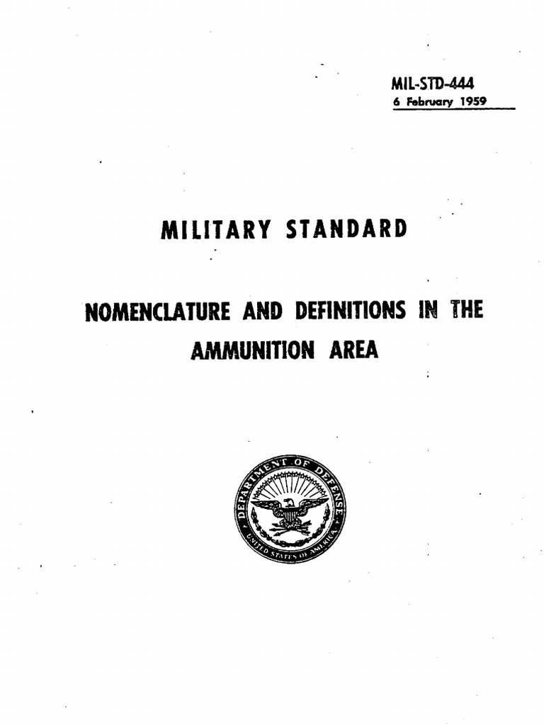 Mil STD 444 | PDF | Fuze | Ammunition