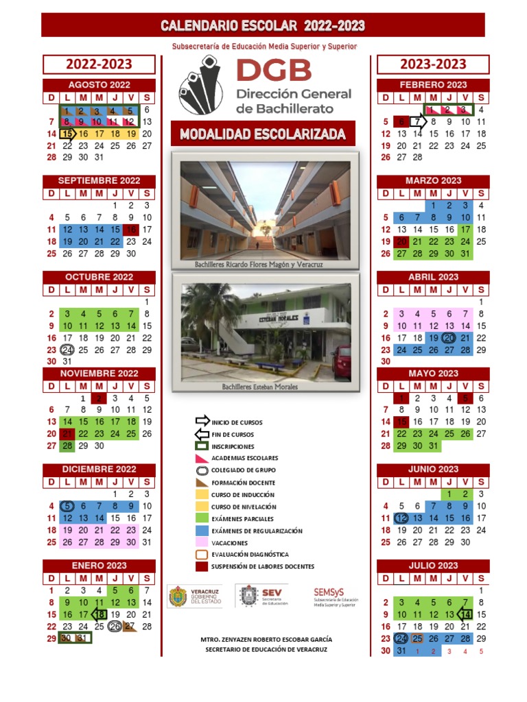 CALENDARIO DGB 22-23 - Escolarizado - VF | PDF
