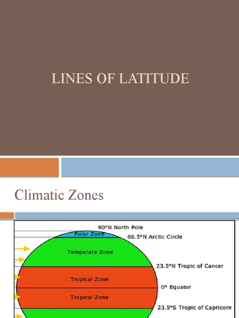 Latitude and Climatic Zones | PDF | Climate | Tropics