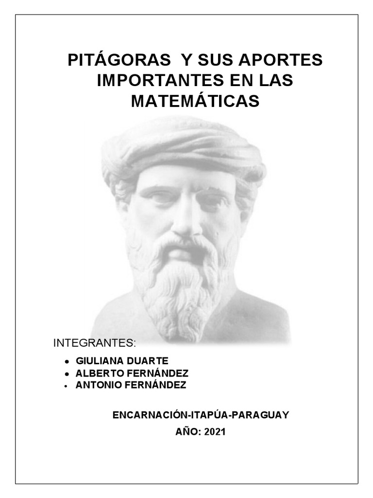 Trabajo de Investigación-Pitágoras 7moo Grado | PDF | Pitágoras | Triángulo