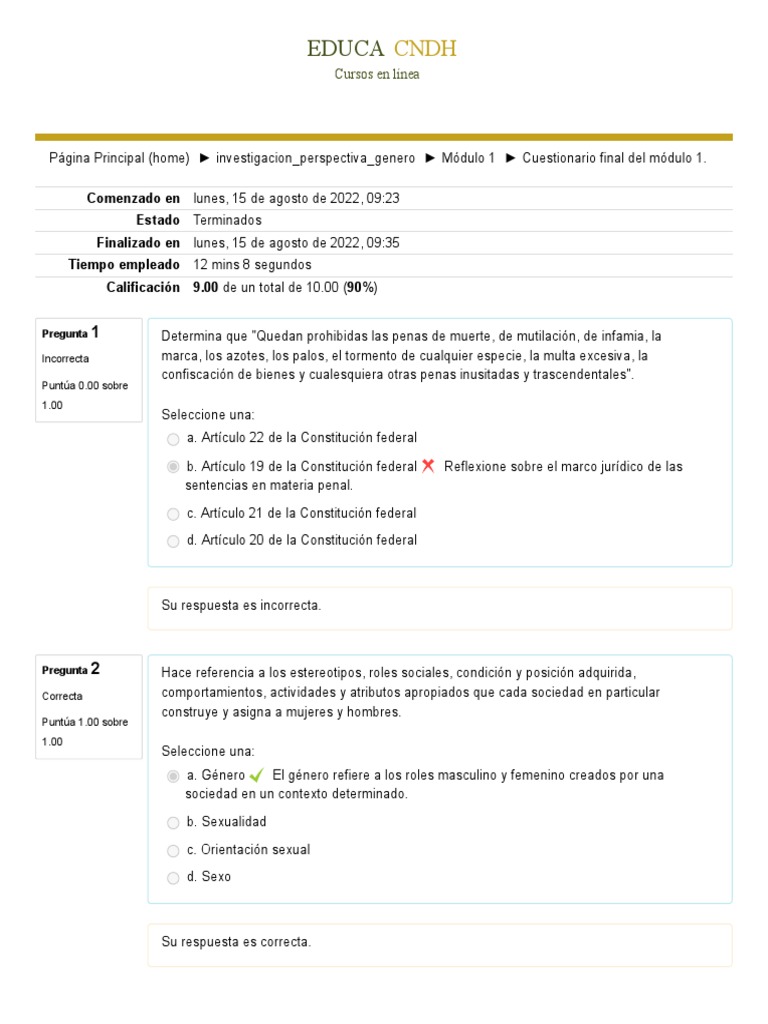 Cuestionario Final Del Módulo 1 | PDF | Gobierno | Gobierno y personalidad
