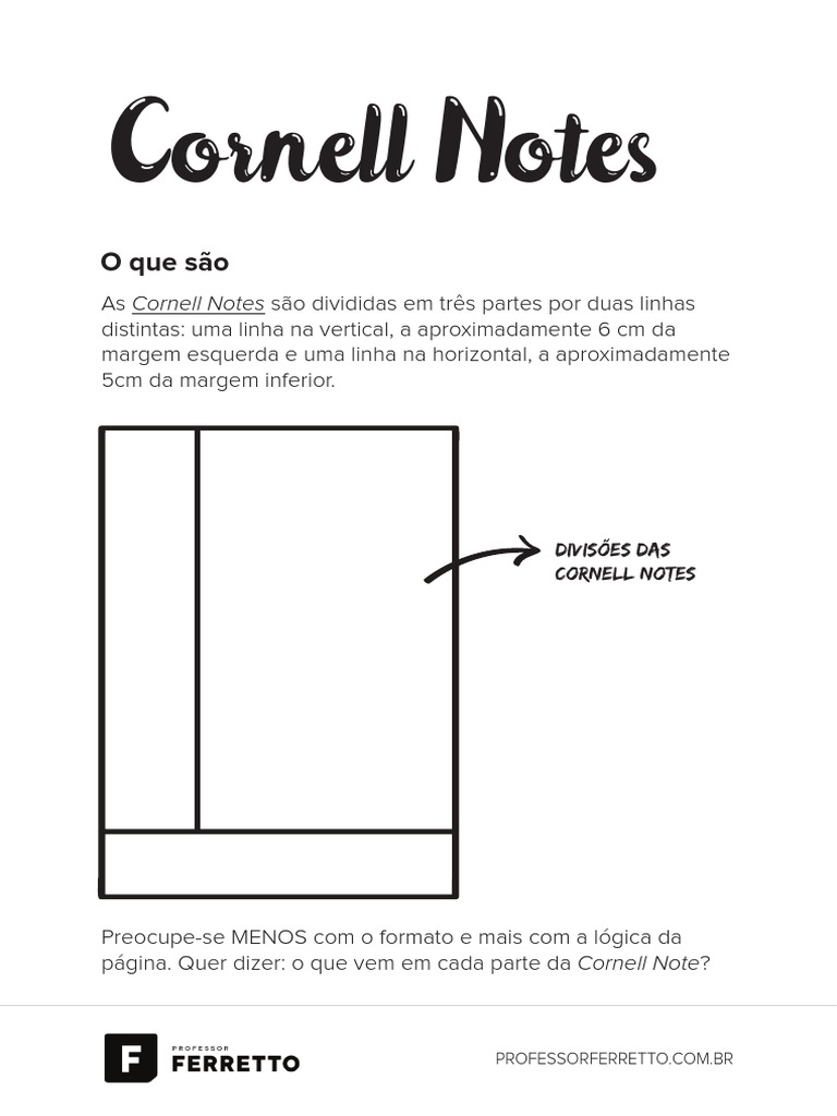 Metodo Cornell Notes | PDF | Célula (Biologia)