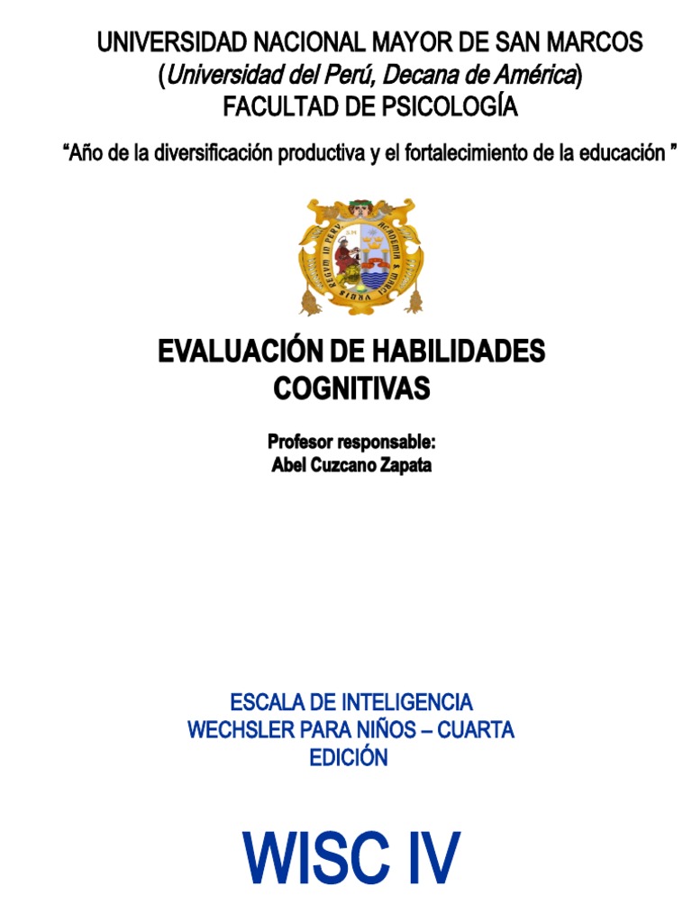 WISC-IV Interpretación | PDF | Psicometría | Cociente de inteligencia