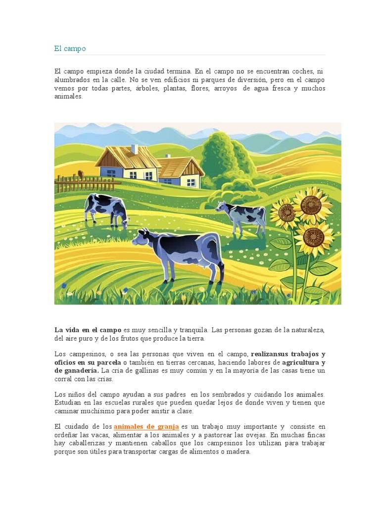 El Campo y La Ciudad | PDF | Agricultura | Campesino