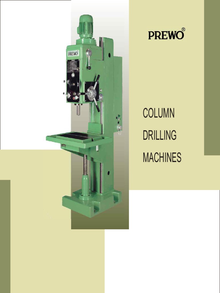 Prewo Column Drilling Machines Overview | PDF | Clutch | Machines