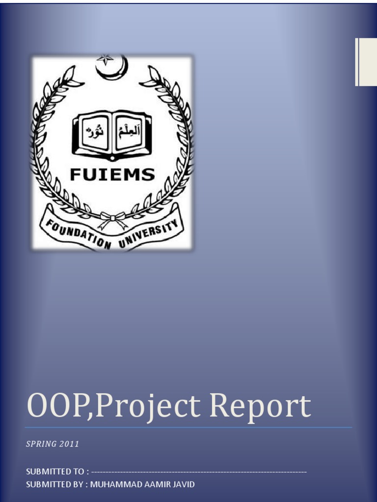 Project Report OOP | PDF | C++ | Computer Engineering