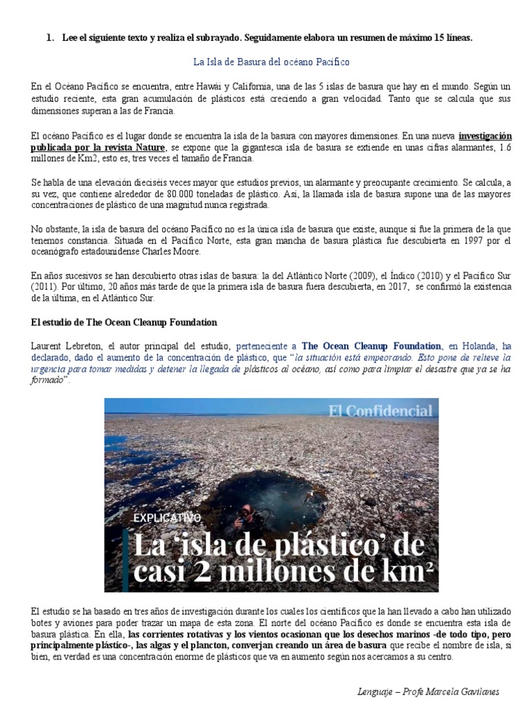 Isla Basura | PDF | Océanos | Residuos
