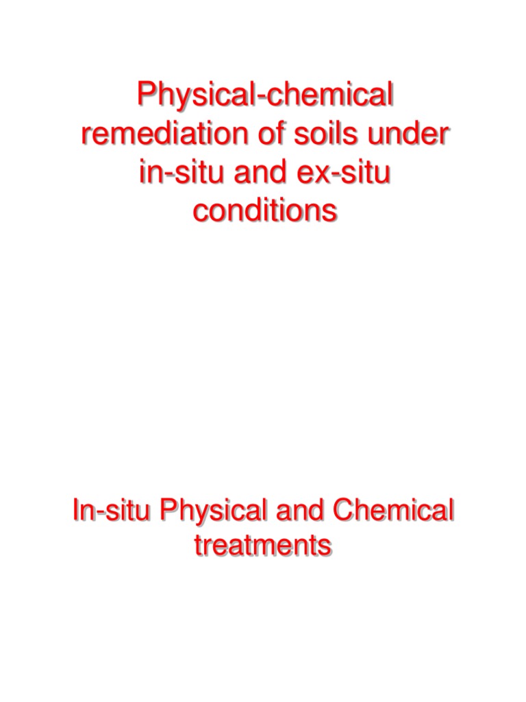 Physical and Chemical Remediation of Contaminated Sites | PDF | Soil ...