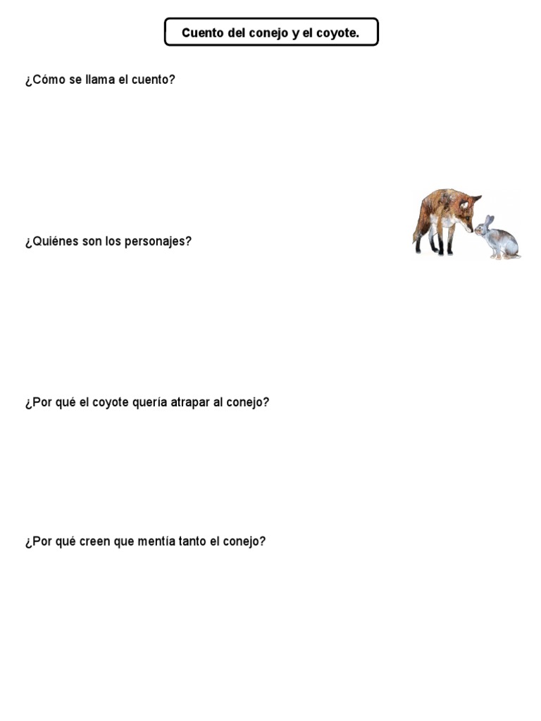 Cuento Del Conejo y El Coyote | PDF | Poesía
