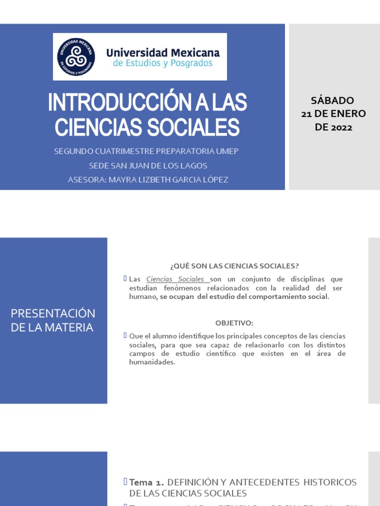Introducción A Las Ciencias Sociales | PDF | Ciencias Sociales | Science