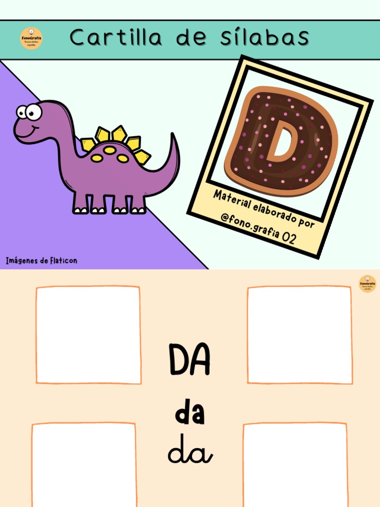 Cartilla de Sílabas Con D @fono - Grafia02 | PDF