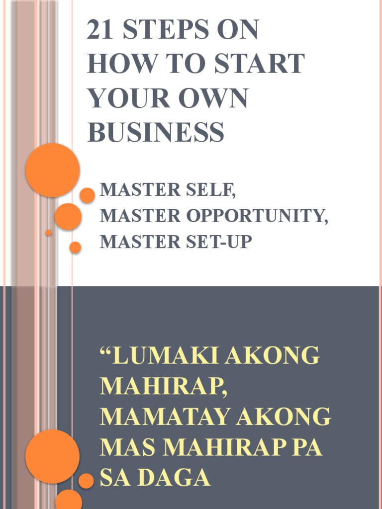 21 Steps On How To Start Your Own | PDF