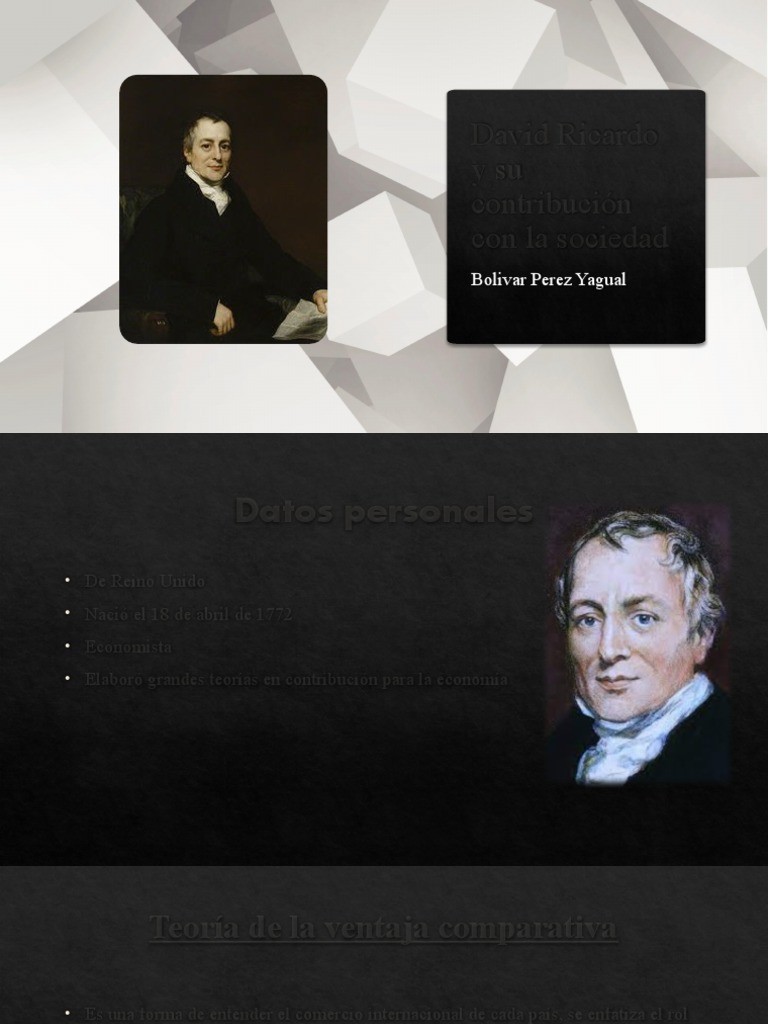 David Ricardo y Su Contribución Con La Sociedad | PDF | Estilo de vida