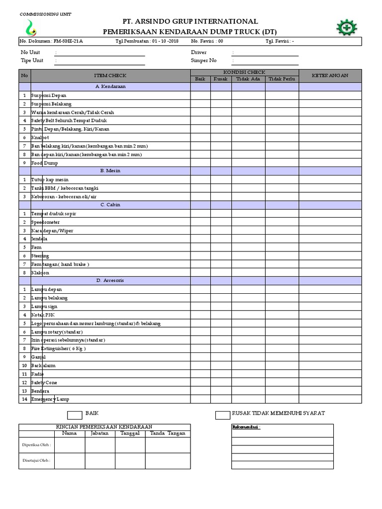 Contoh Form Commissioning | PDF
