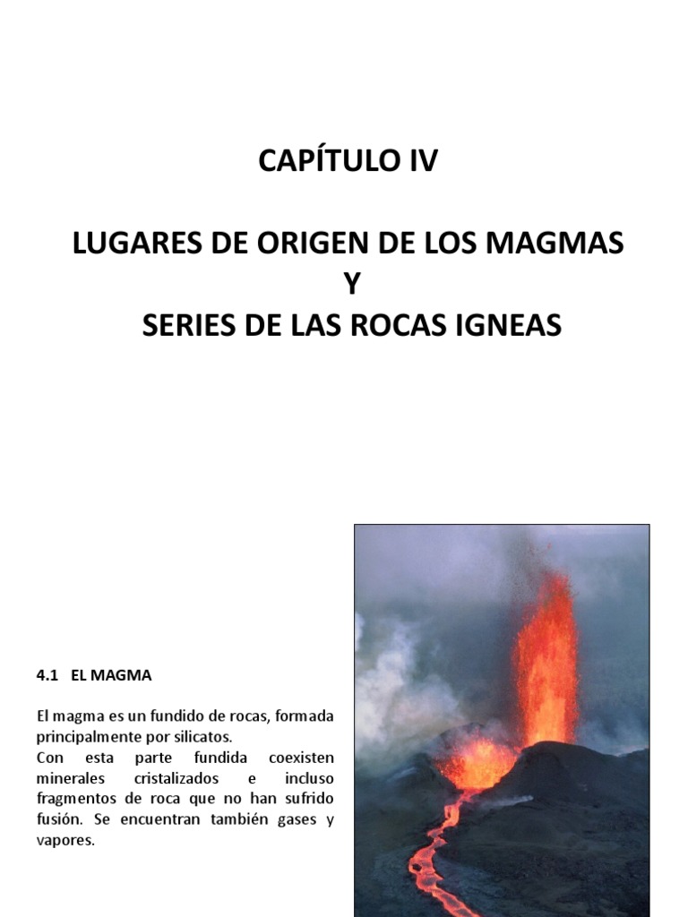 Origen y tipos de magmas igneos | PDF | Magma | Basalto