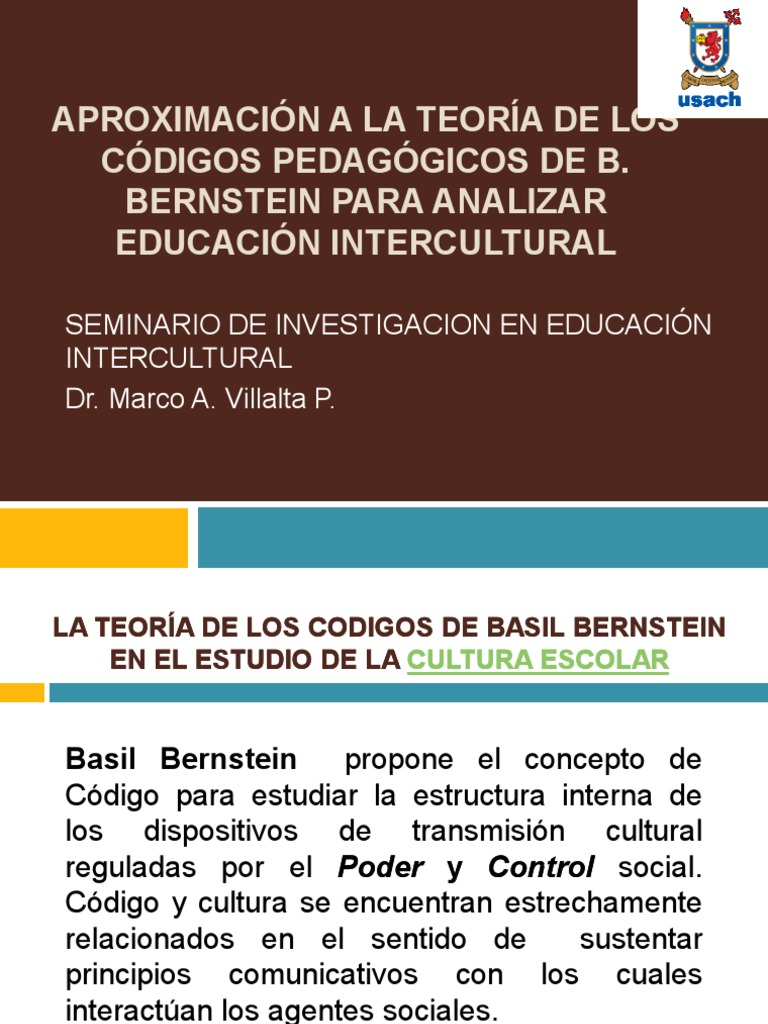 La Teoría de Los Codigos de Basil Bernstein | PDF | Plan de estudios ...