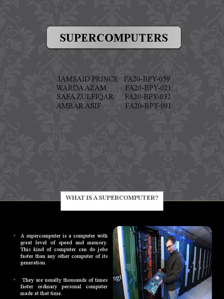 Presentation Computer Supercomputers............ | PDF | Supercomputer | National Weather Service