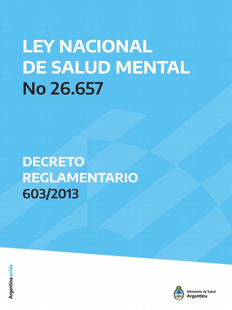 2- Ley Nacional Nº 26657 de Salud Mental LEIDA | PDF | Salud mental | Historial médico
