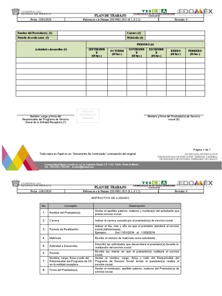 Sgi Tescha 1 1 Plan de Trabajo | PDF