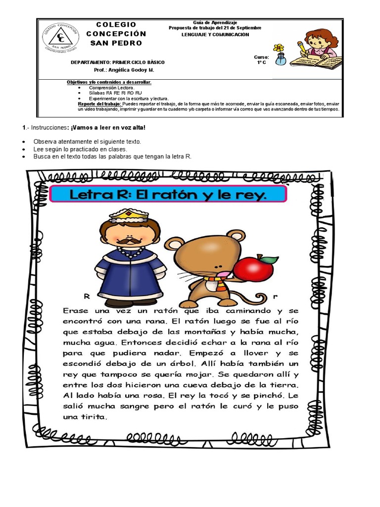 Aprendizaje de Sílabas y Letra R | PDF