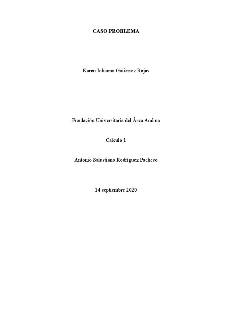 Calculo Eje 3 Caso Problema | PDF | Función (Matemáticas) | Número Real