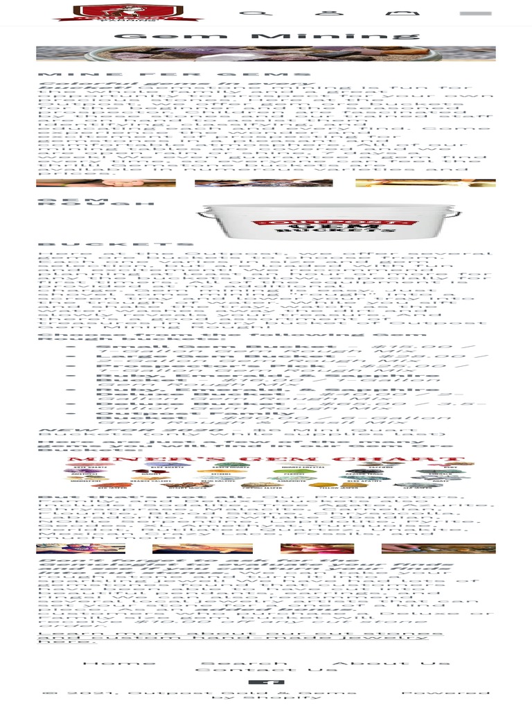 Gem Mining - Outpost Gold & Gems | PDF | Gemstone | Mining