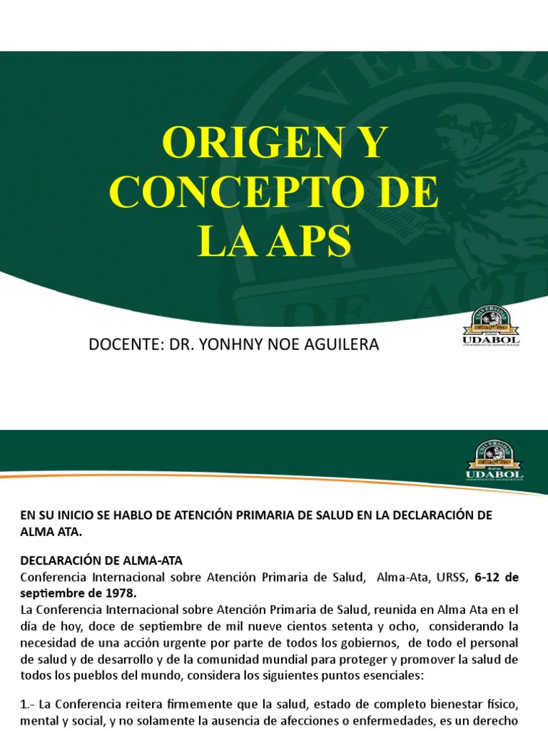 Tema 1 Origen y Concepto de Aps | Descargar gratis PDF | Ciencias de la Salud | Cuidado de la salud