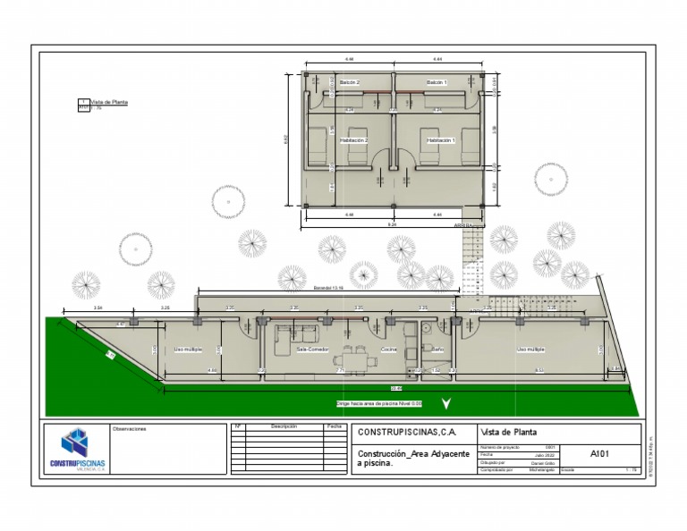 A101 - V. Planta - Area Adyacente A Piscina. | PDF