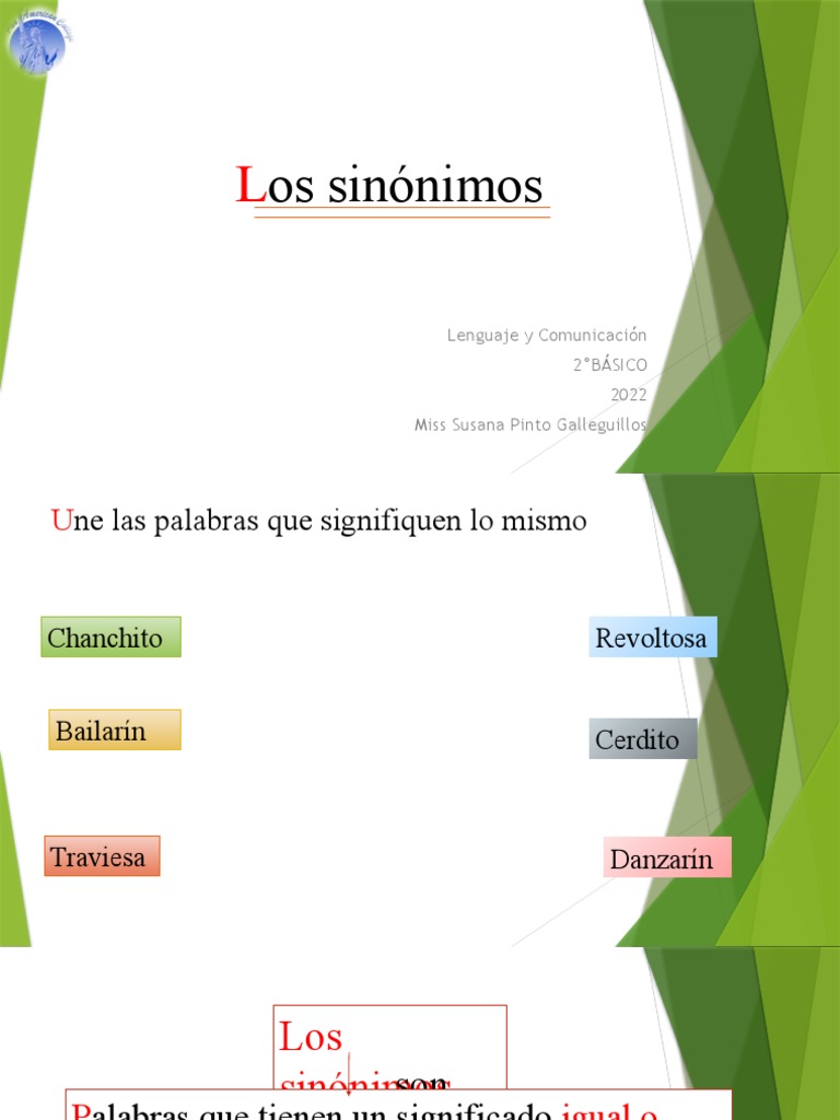 Lenguaje Los Sinonimos | PDF