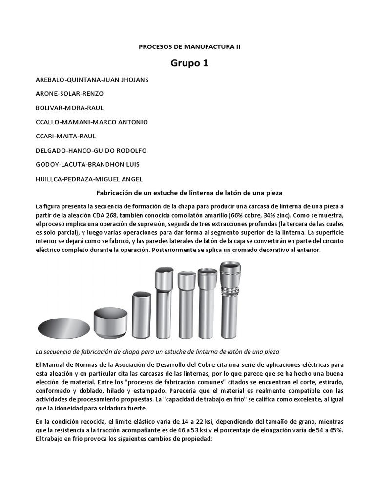 Procesos de Manufactura Ii Casos | PDF | Acero | Aluminio