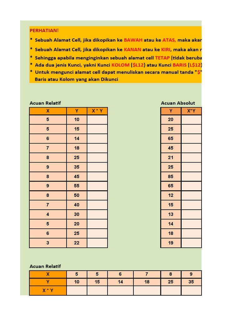Latihan Excel Baru | PDF