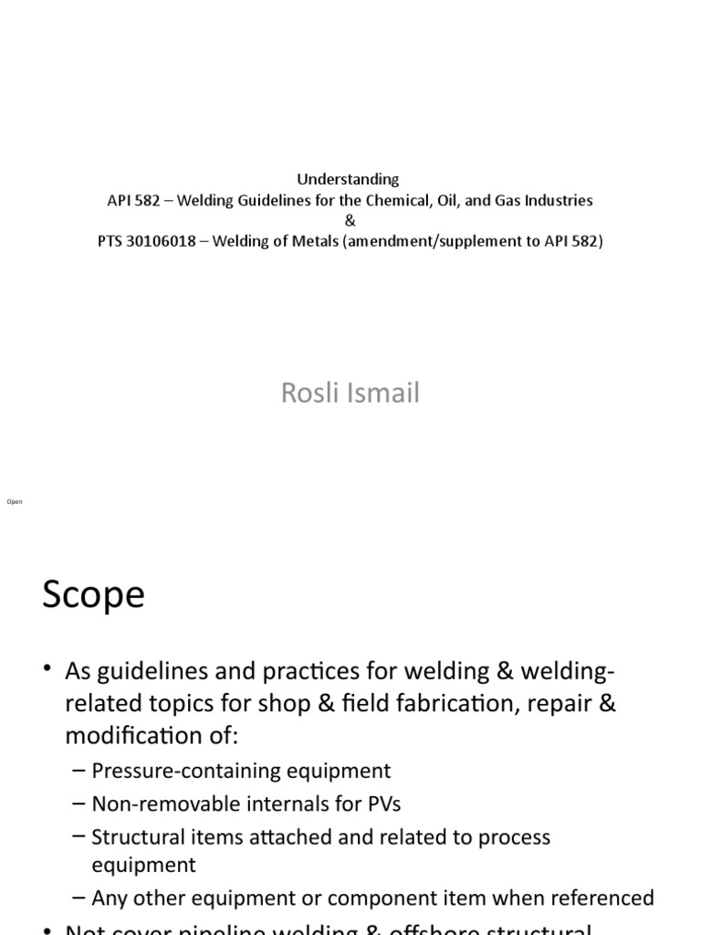Understanding API 582 & PTS 30106018 - Metal Welding - READ | PDF | Construction | Welding