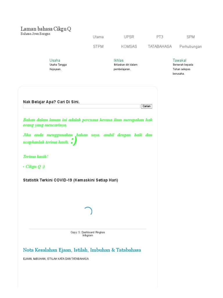 Nota Kesalahan Ejaan, Istilah, Imbuhan & Tatabahasa | PDF