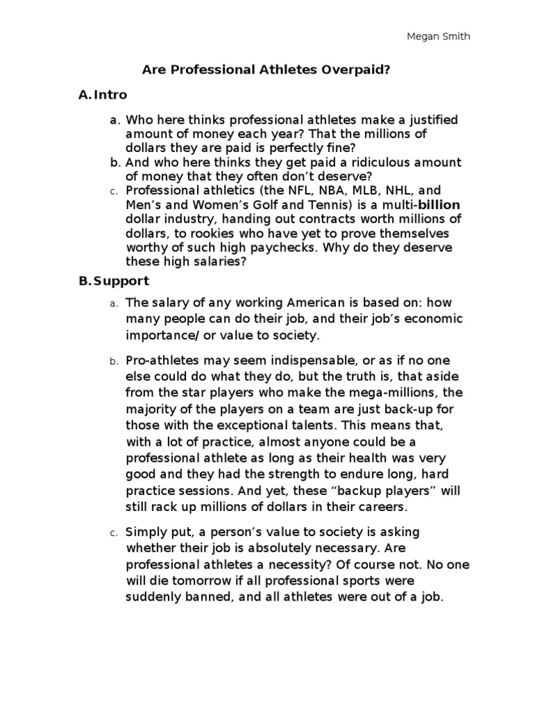 Are Professional Athletes Overpaid | PDF | Salary | Teachers