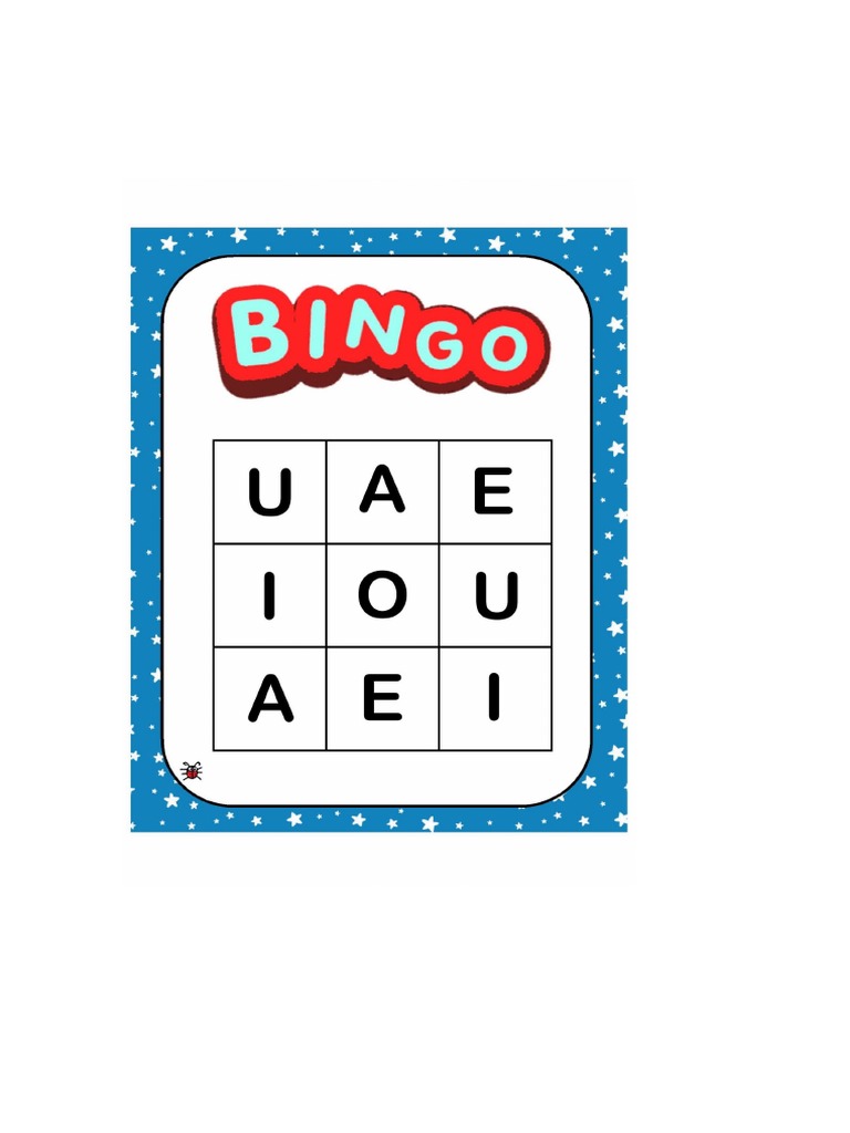 bingo vocales | PDF