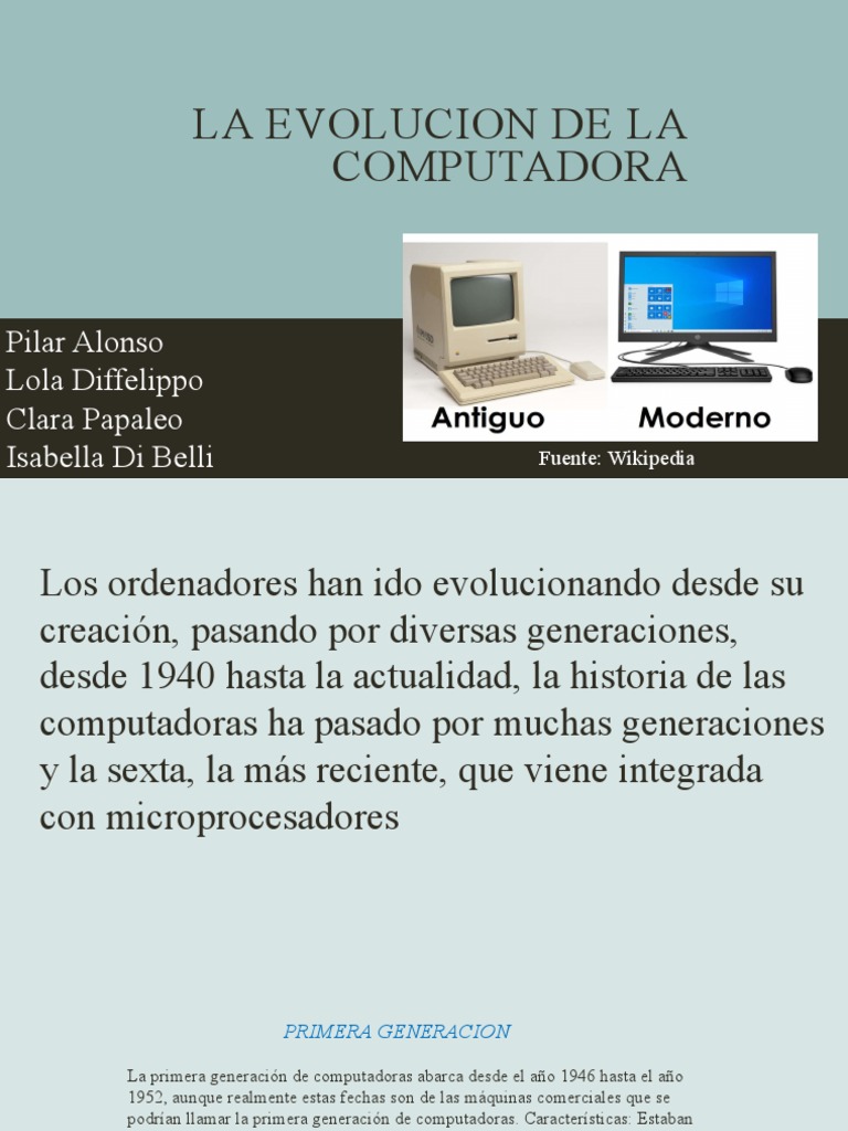 La Evolucion de La Computadora-2 | PDF | Tecnología de información y comunicaciones | Clases de ...