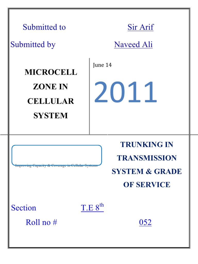 MIcrocell Zone Oncept | PDF | Cellular Network | Electronic Engineering
