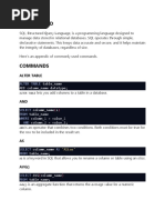 SQL Commands Cheat Sheet | PDF | Data Management Software | Computer Data