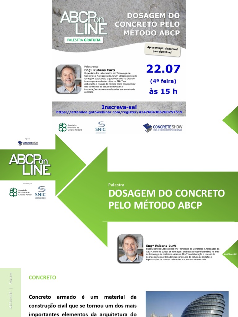 Método ABCP para Dosagem de Concreto | PDF | Concreto | Física Aplicada e Interdisciplinar