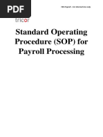 Payroll SOP | PDF | Payroll | Salary