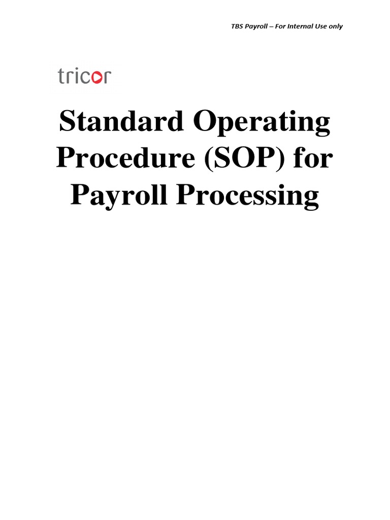 SOP For Clients - 07022022 Final v1.9 - ADP Team | PDF | Payroll Tax ...