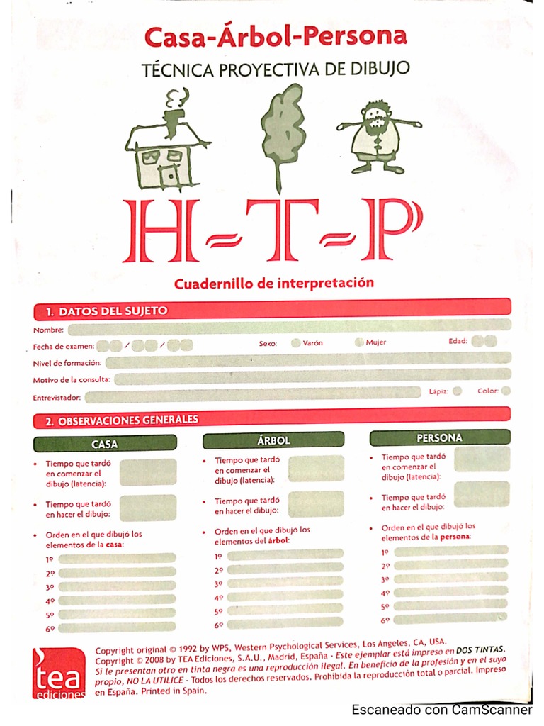 Test HTP Cuadernillo de interpretación | PDF